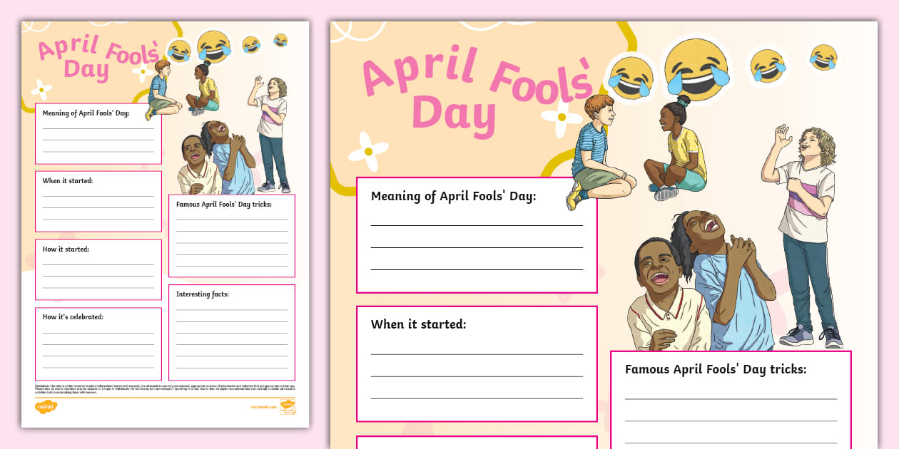 Fact File | April Fools’ Template (Teacher-Made) - Twinkl