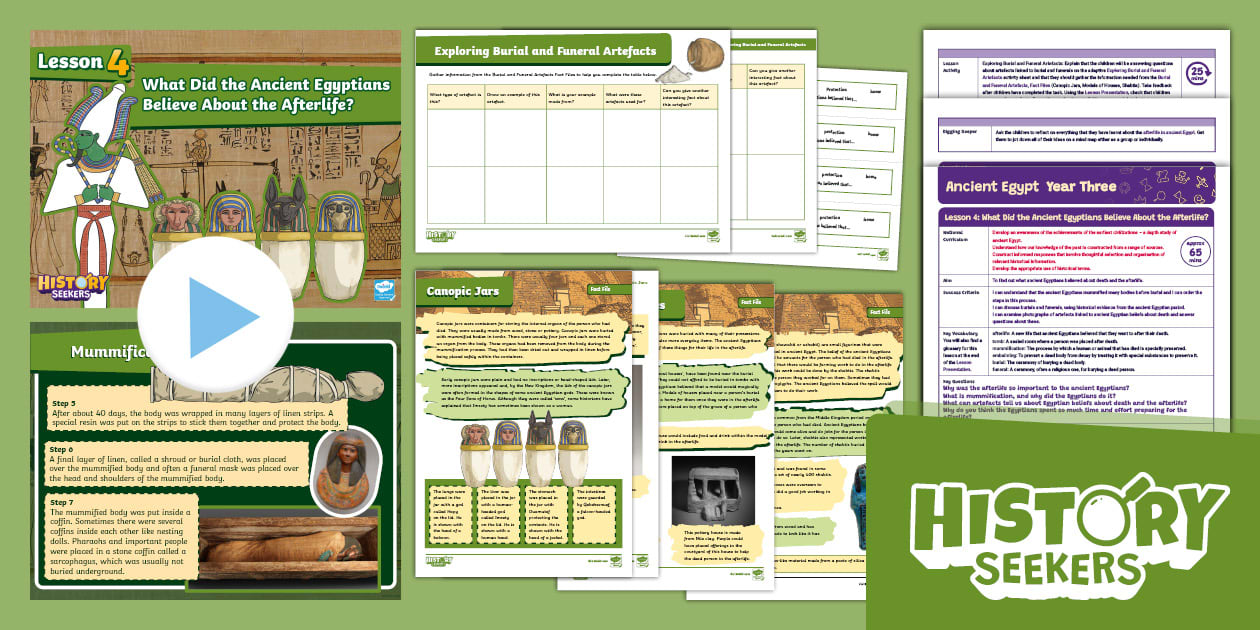 Ancient Egypt Death & Afterlife Lesson Pack