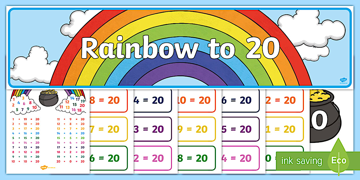 👉 Rainbow to 20 Display Pack (teacher made) - Twinkl