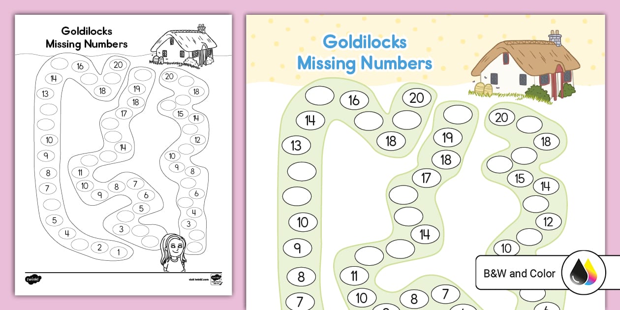 Goldilocks Missing Numbers to 20 (professor feito) - Twinkl