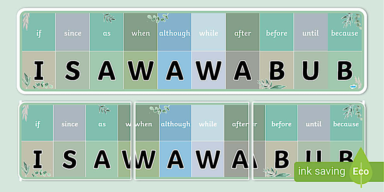 Botanical Themed I SAW A WABUB Display Banner (Teacher-Made)