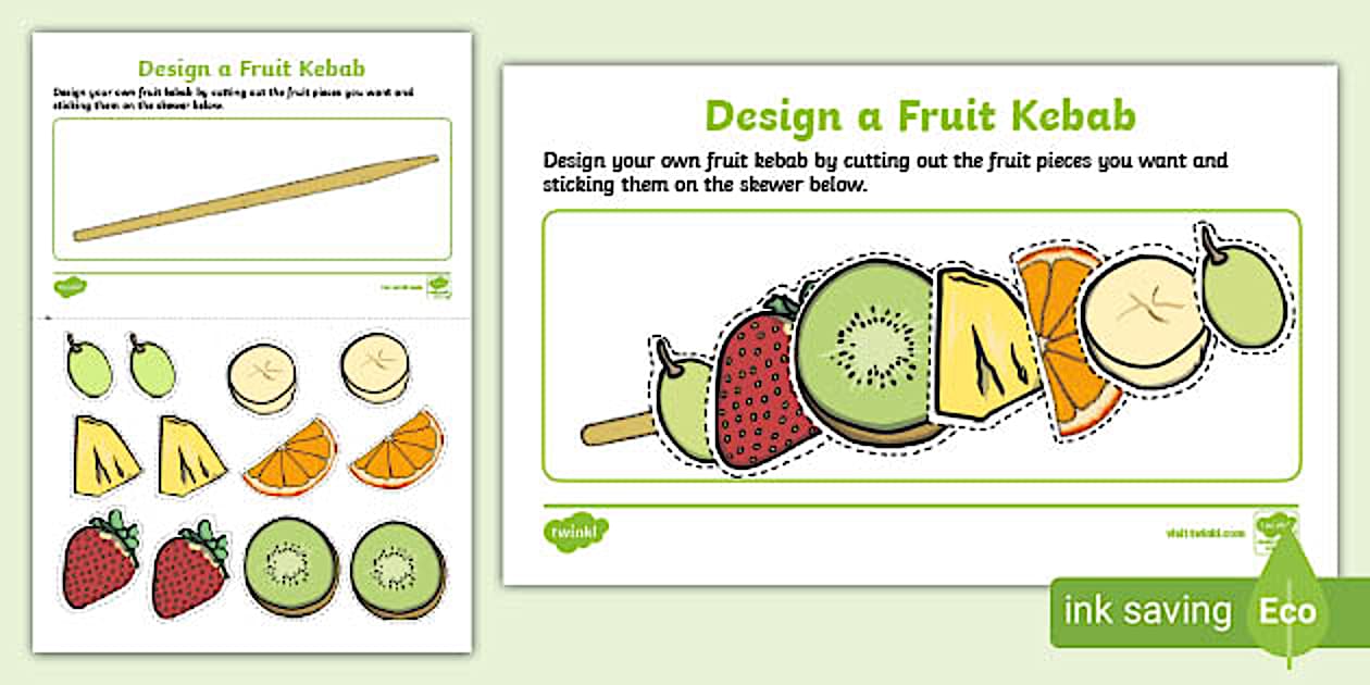 Design a Fruit Kebab Cutting Skills Activity - Twinkl