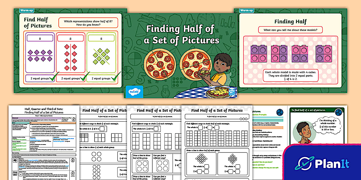 Phase 1 Number: Finding Half of a Set of Pictures Lesson 1