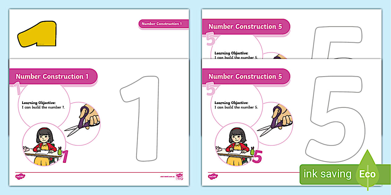 I Can Build Cards Free Download | Numbers 1-5 Craft Activity