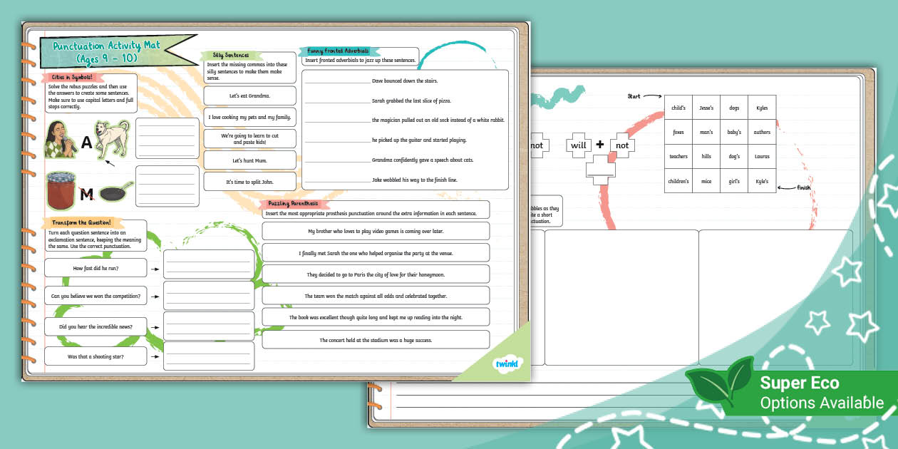 *NEW* Punctuation Activity Mat (Ages 9 - 10)