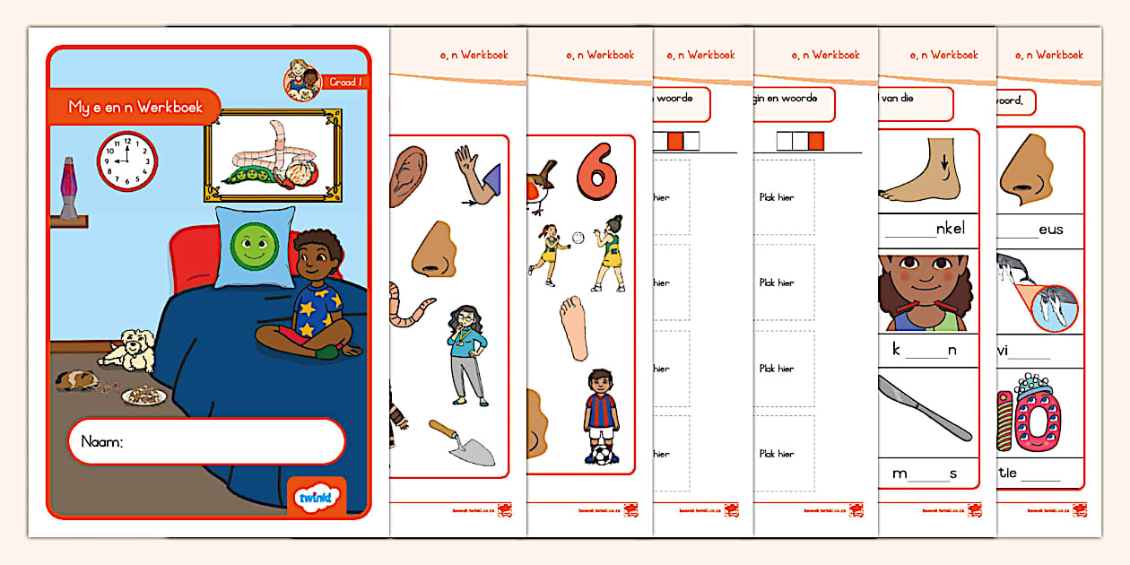 Graad 1 Klanke Werkboek e, n (teacher made) - Twinkl
