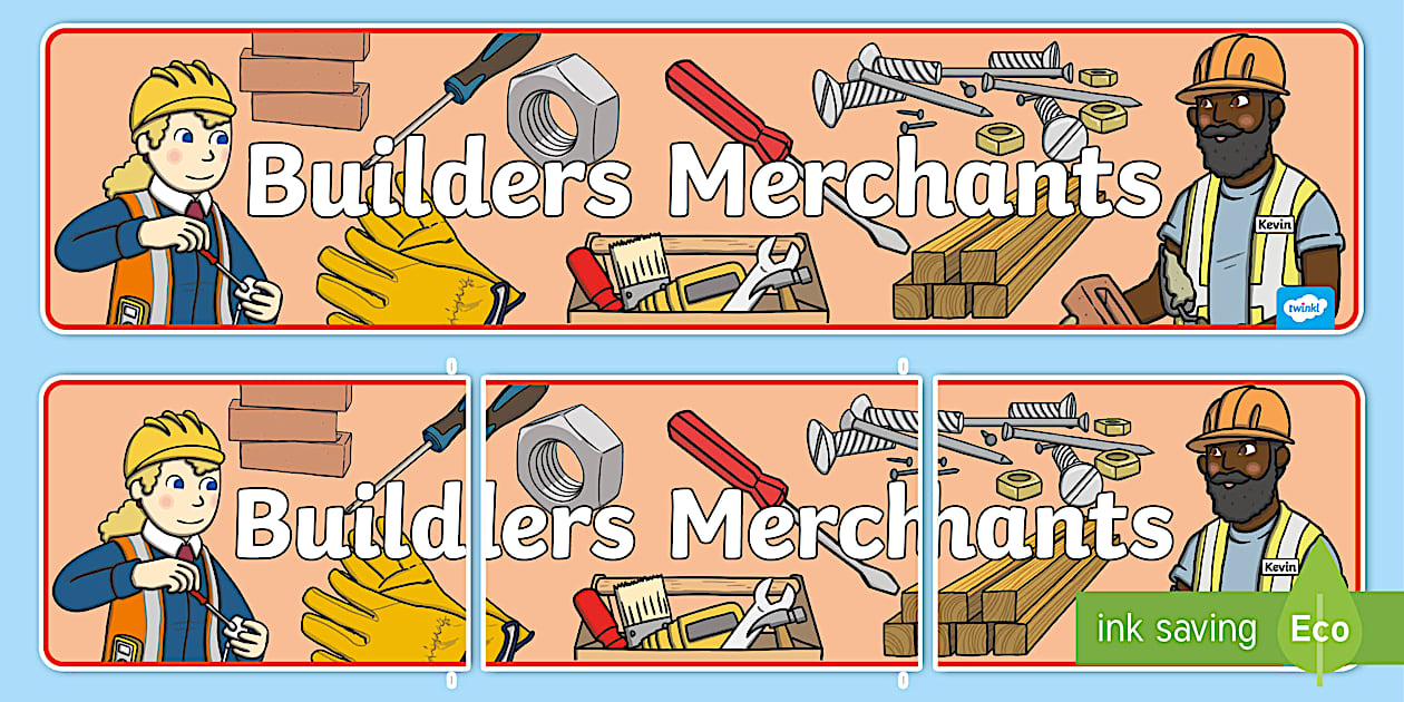 Cursive Builders Merchants Role Play Banner (teacher made)