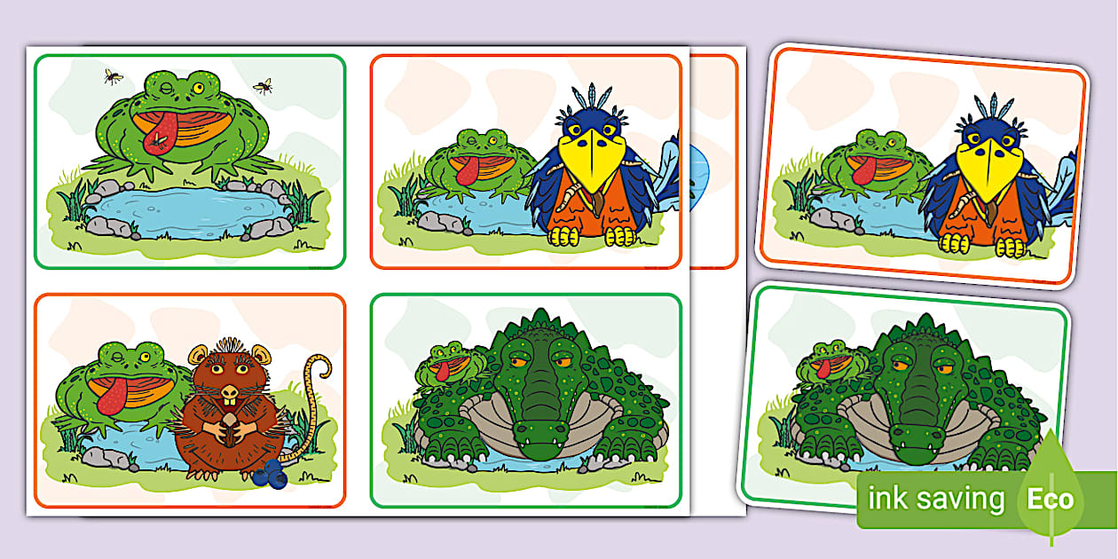 Story Sequencing Cards Supporting The Wide Mouthed Frog