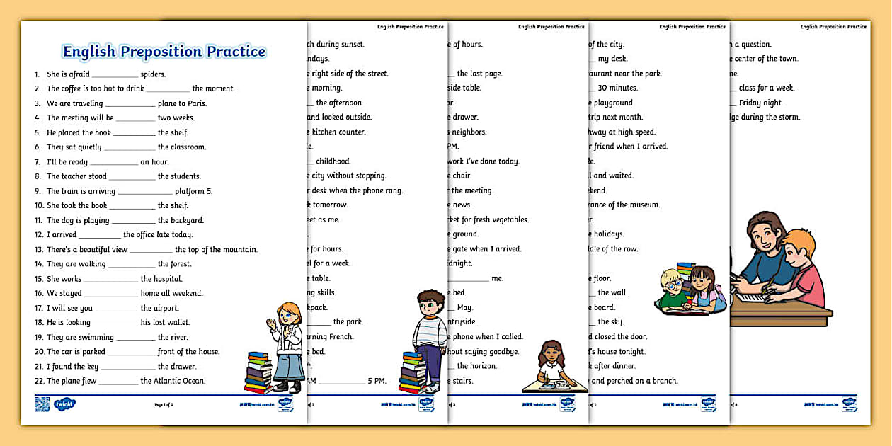 English Preposition (teacher made) - Twinkl