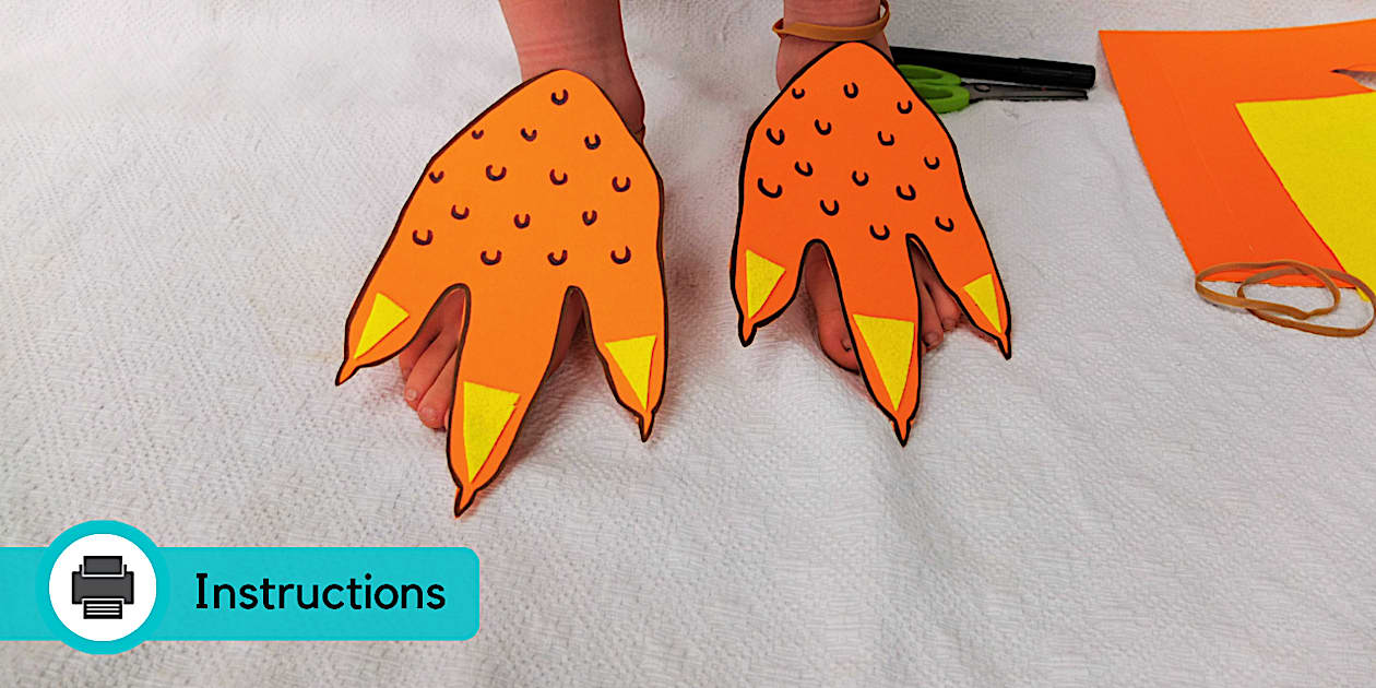 Dinosaur Feet | Dinosaur Crafts Printable (teacher made)