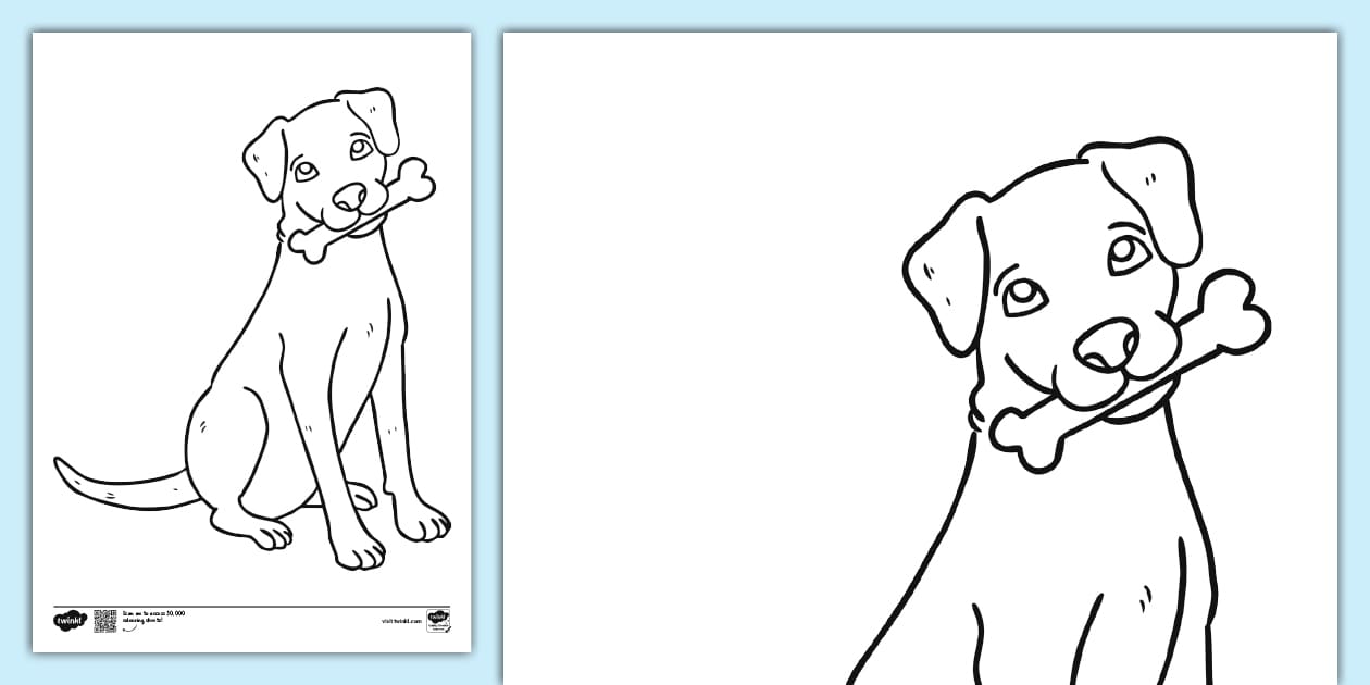 Free Printable Dog Colouring Page | Colouring Sheets