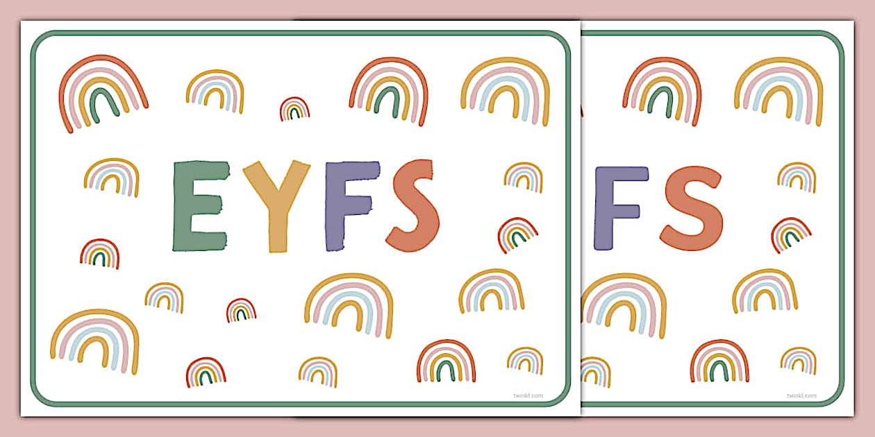 Muted Rainbow Themed EYFS Display Poster - Twinkl