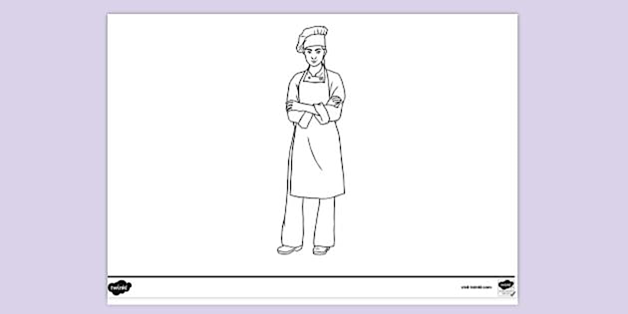 Chef Five_Colouring Sheet (teacher made) - Twinkl