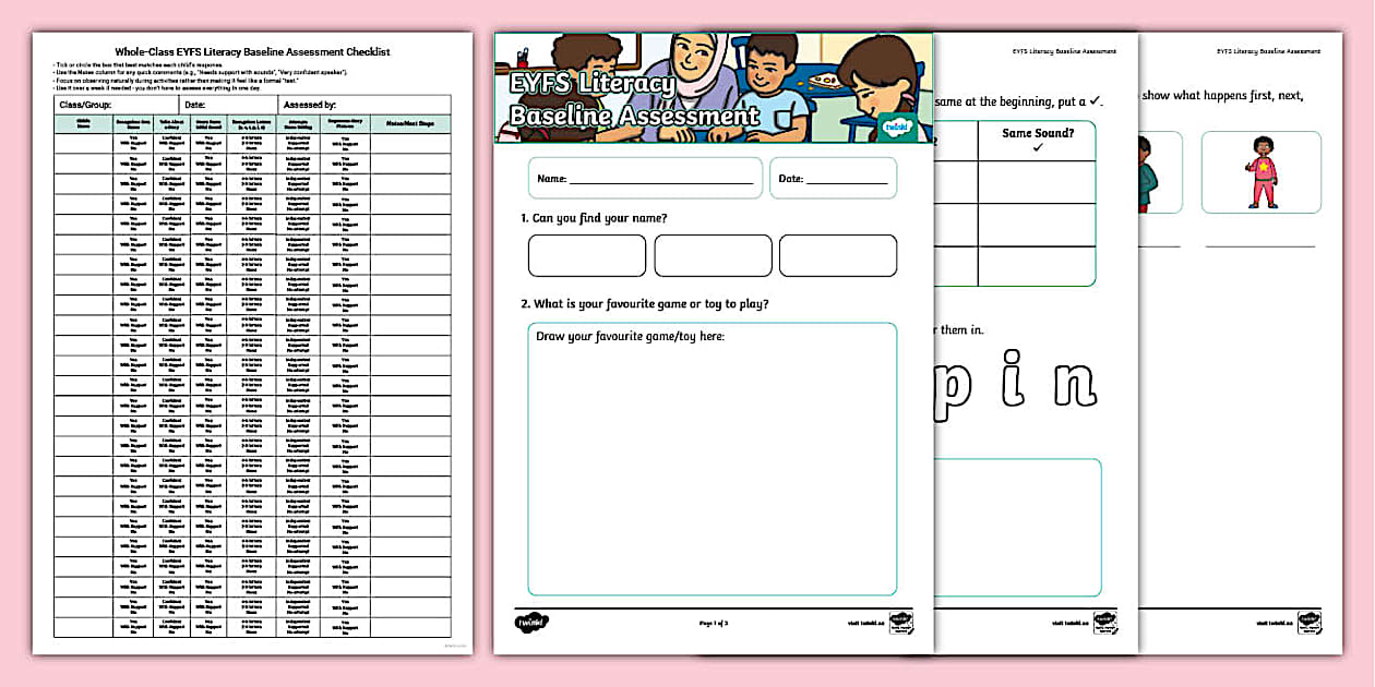 Kindergarten Literacy Baseline Assessment (Teacher-Made)