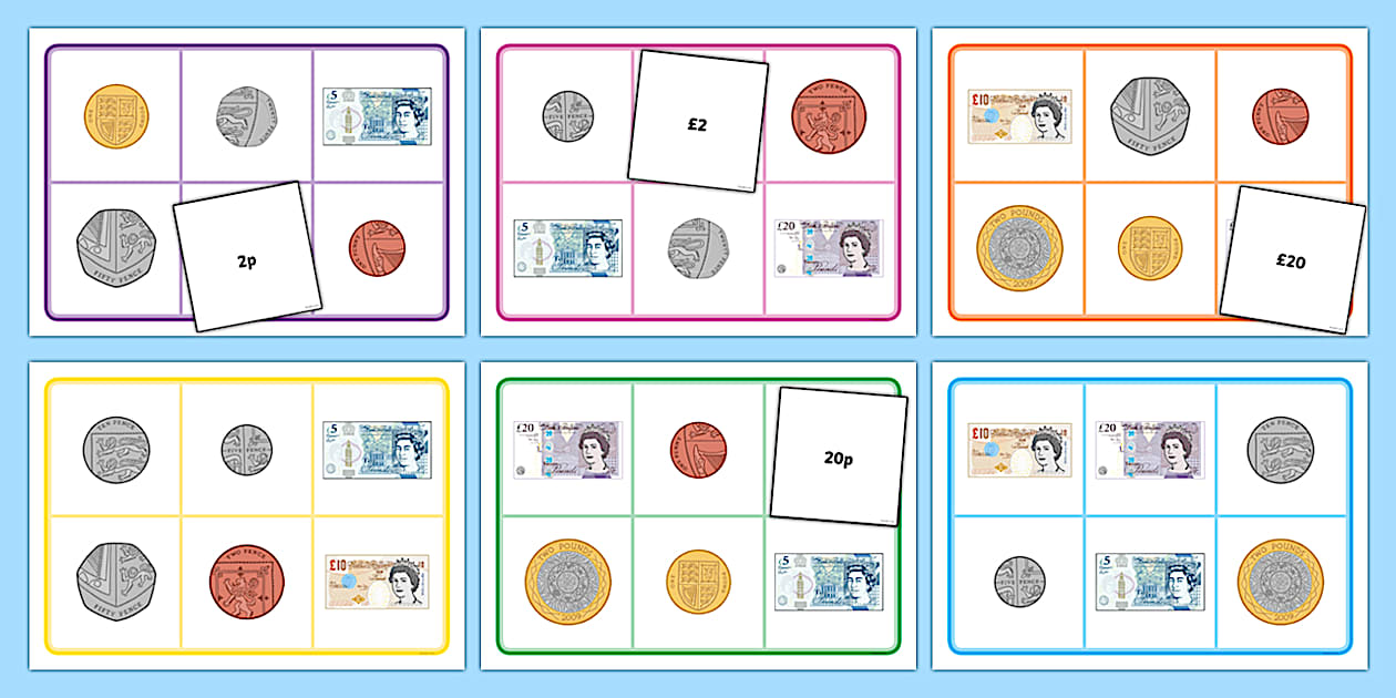 Notes and Coins Bingo - Money Bingo KS2 - Twinkl