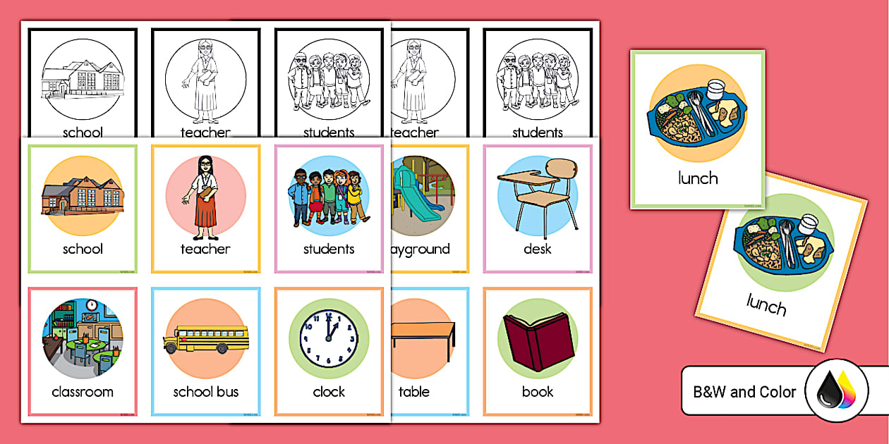 My School Matching Game for ELL Newcomers (teacher made)