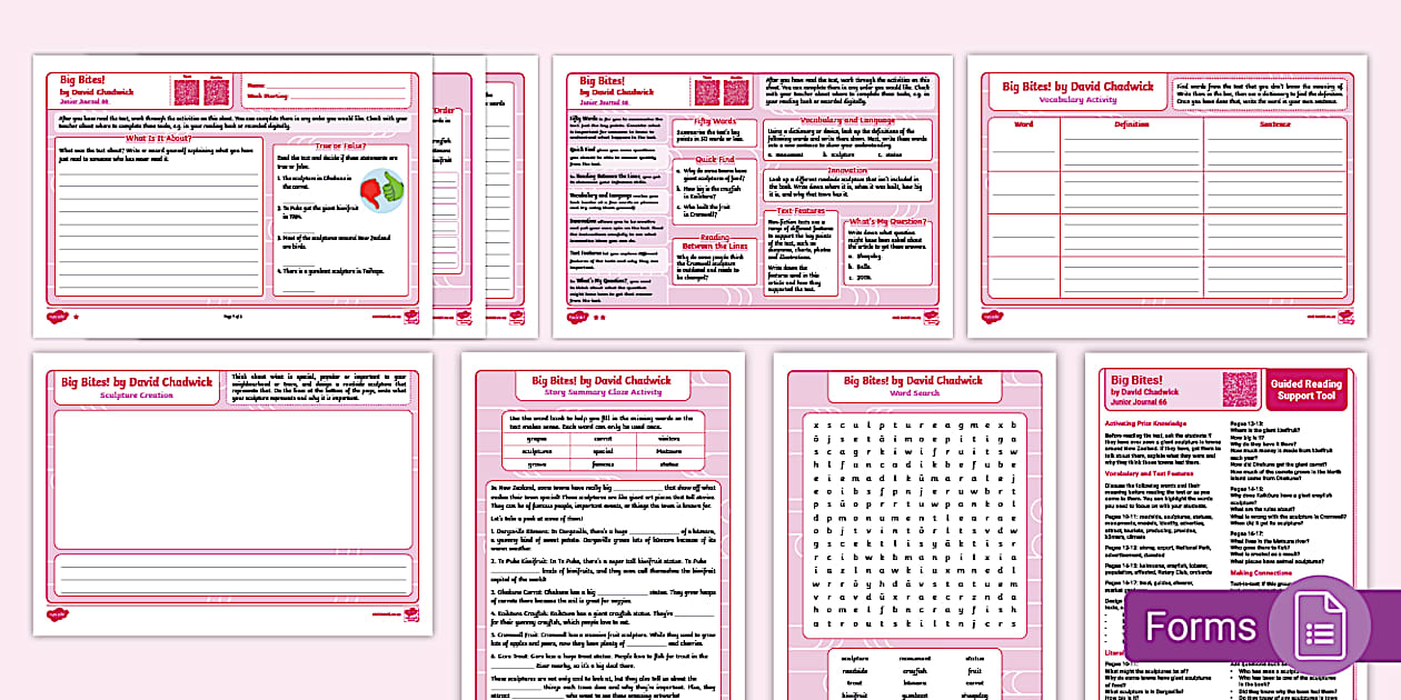 Junior Journal 66 November 2023: Big Bites (Description Comprehension)