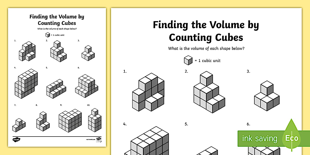 Finding the Volume by Counting Cubes Activity | Twinkl
