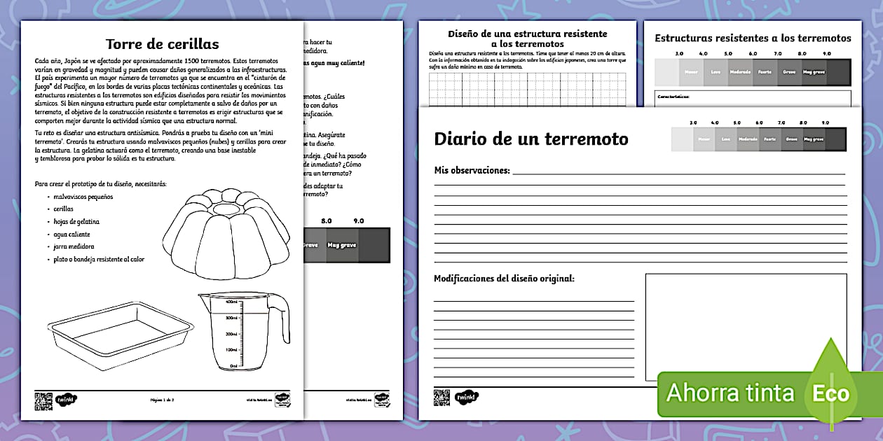 Pack de actividad STEM: Diseña una estructura resistente a los terremotos