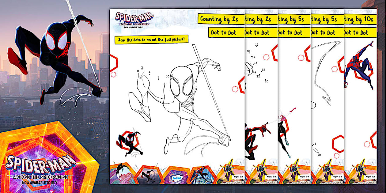 FREE! - Spider-Man™: Counting by 2, 5, and 10 Dot-to-Dot Activities