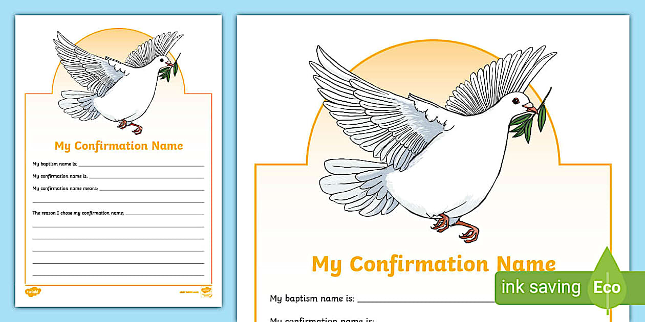 My Confirmation Name (teacher made) - Twinkl