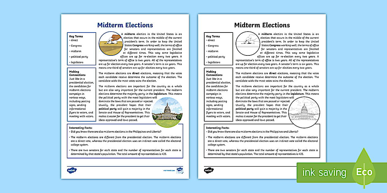 Midterm Election Facts | Election Day | Twinkl USA - Twinkl