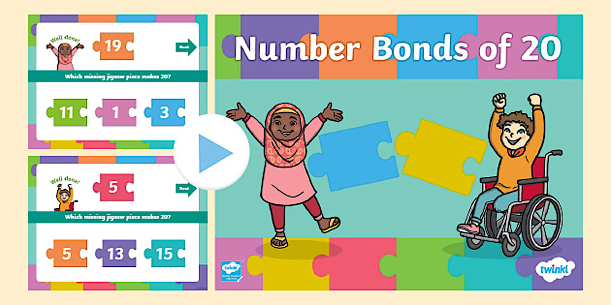 Jigsaw Number Bonds To 20 PowerPoint | Maths Resources