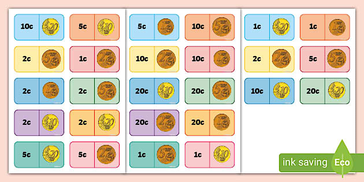 Money Dominoes Senior Infants (teacher made) - Twinkl