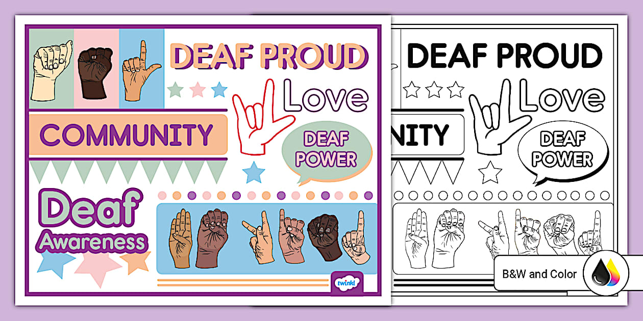 ASL Deaf Culture Poster (Teacher-Made) - Twinkl