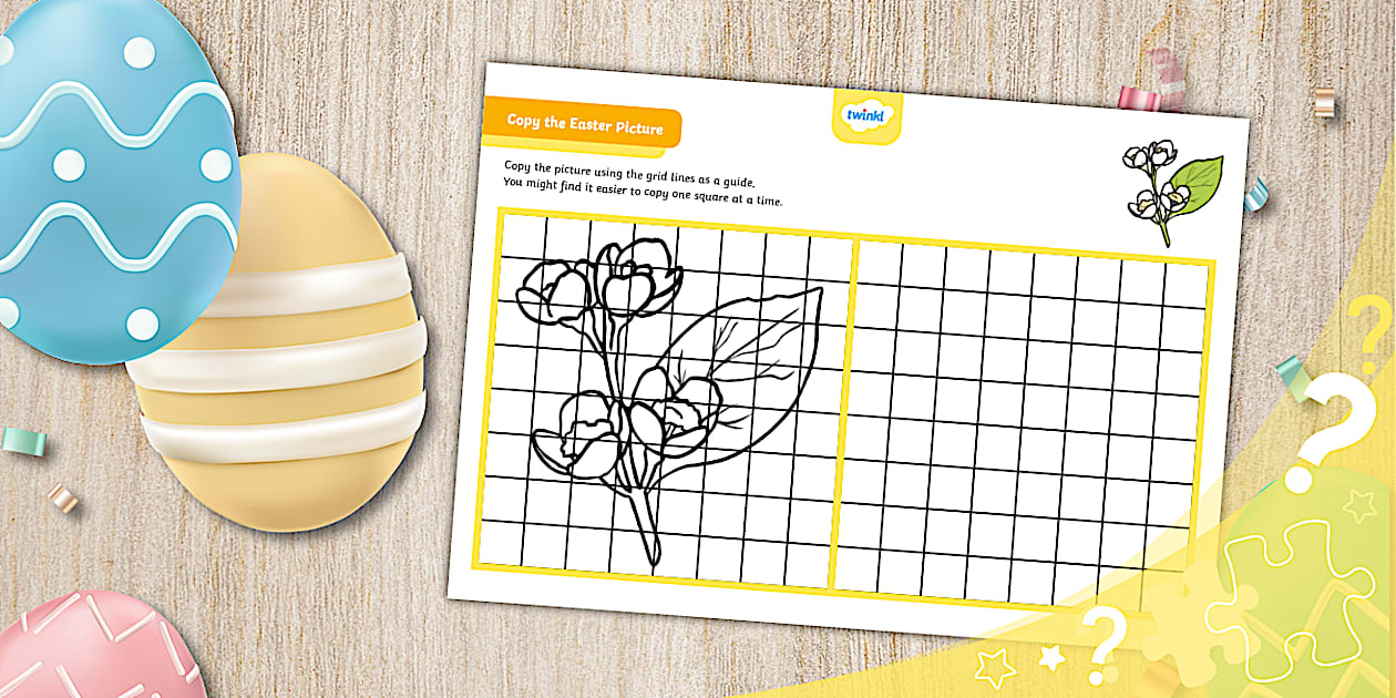 Copy the Easter Flower Puzzle - Kids Puzzles (teacher made)
