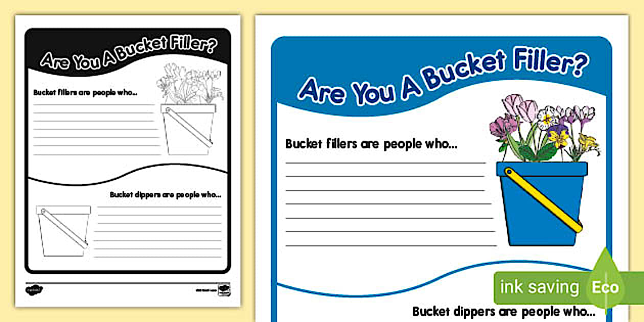 Are You a Bucket Filler? Worksheet (teacher made) - Twinkl