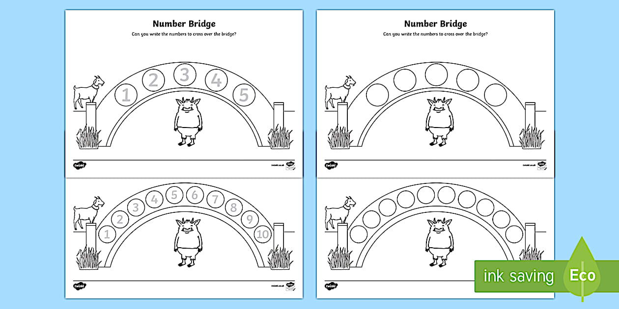 Number Bridge Worksheet / Worksheets - Twinkl