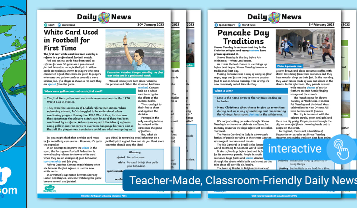 Weekly Comprehension Pack - 3rd February 2023 - Twinkl NewsRoom