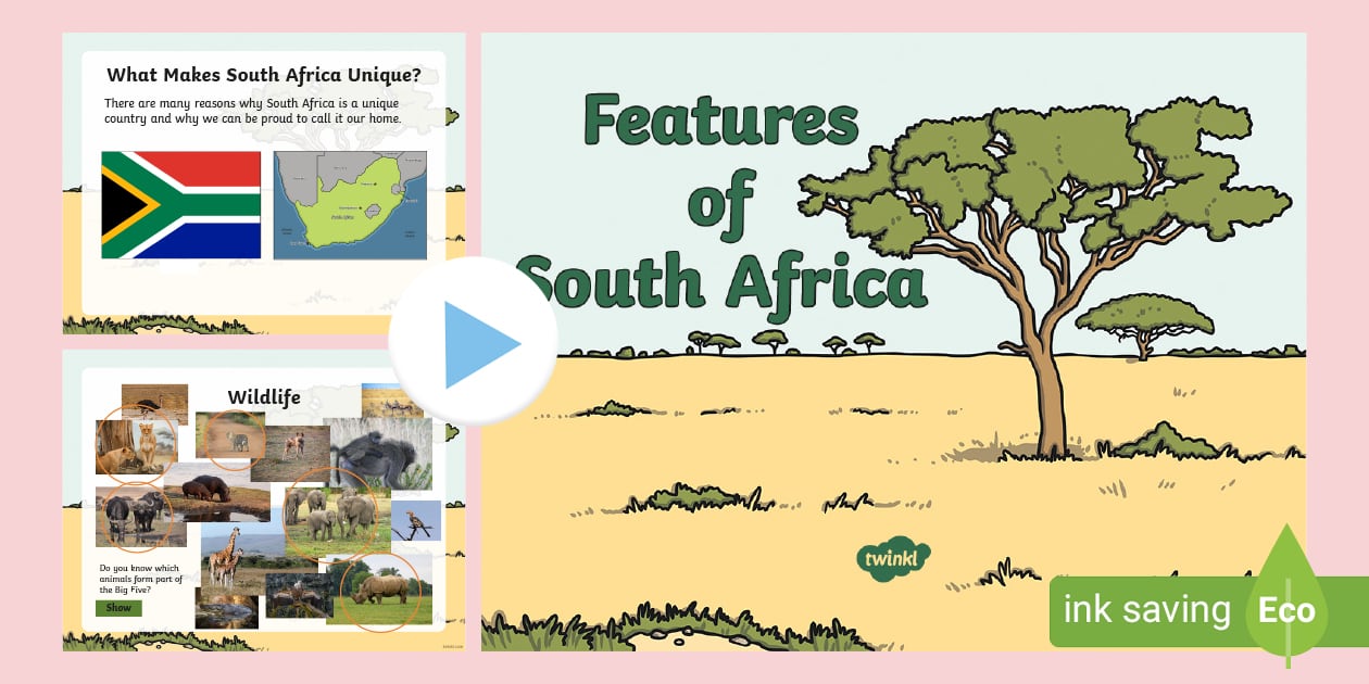 Grade 2 Life Skills Term 4 Features of South Africa PowerPoint (CAPS)