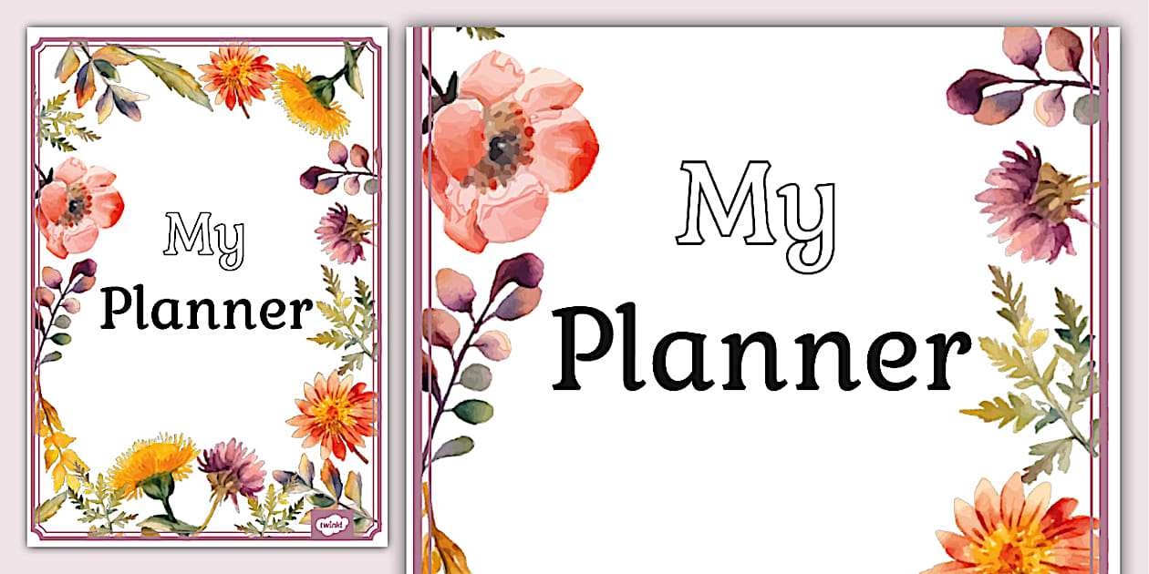 Wildflower Botanical Planner Cover (teacher made) - Twinkl