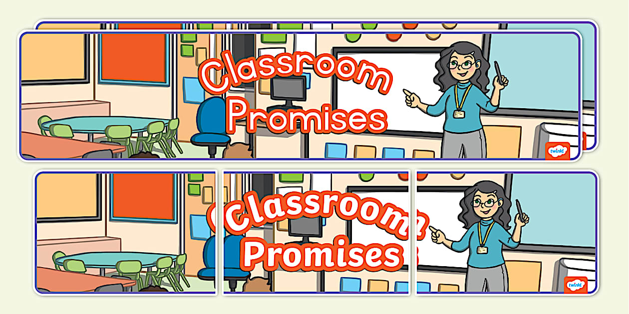 Classroom Promises Display Banner (teacher made) - Twinkl