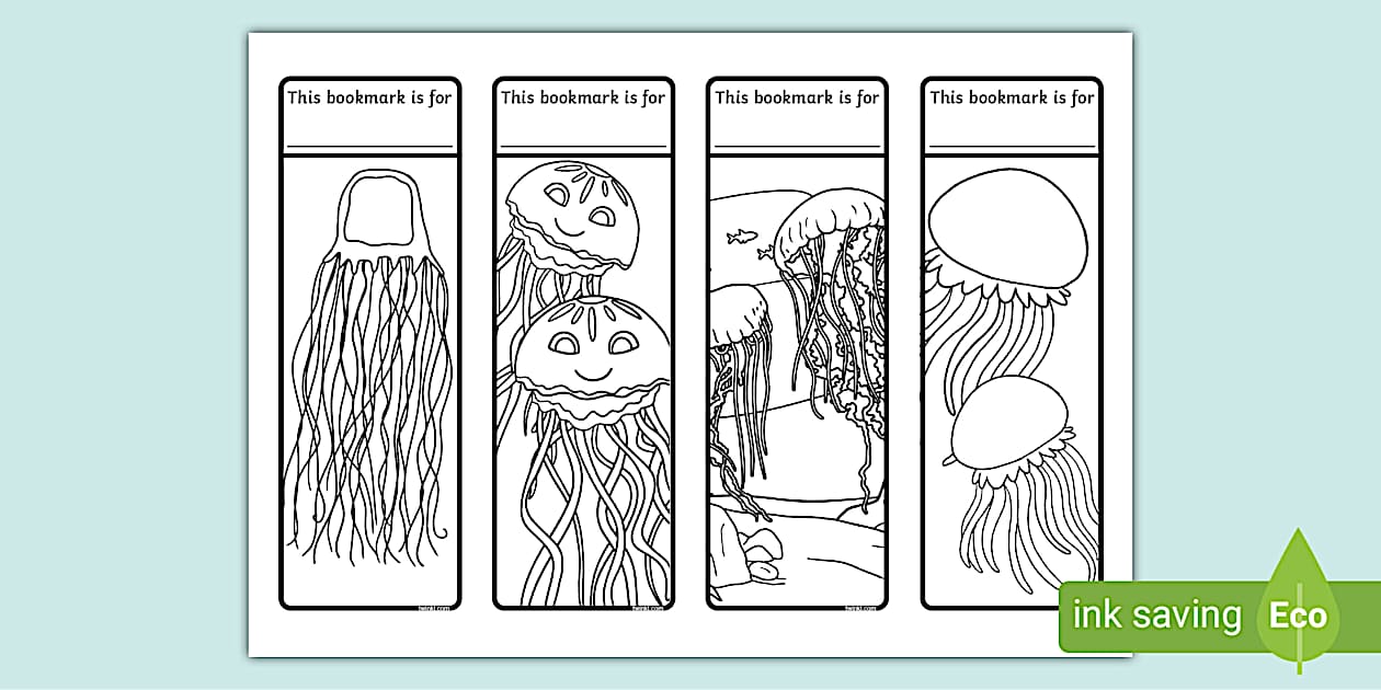 Jellyfish Bookmark to Colour | Twinkl | KS1 | Reading