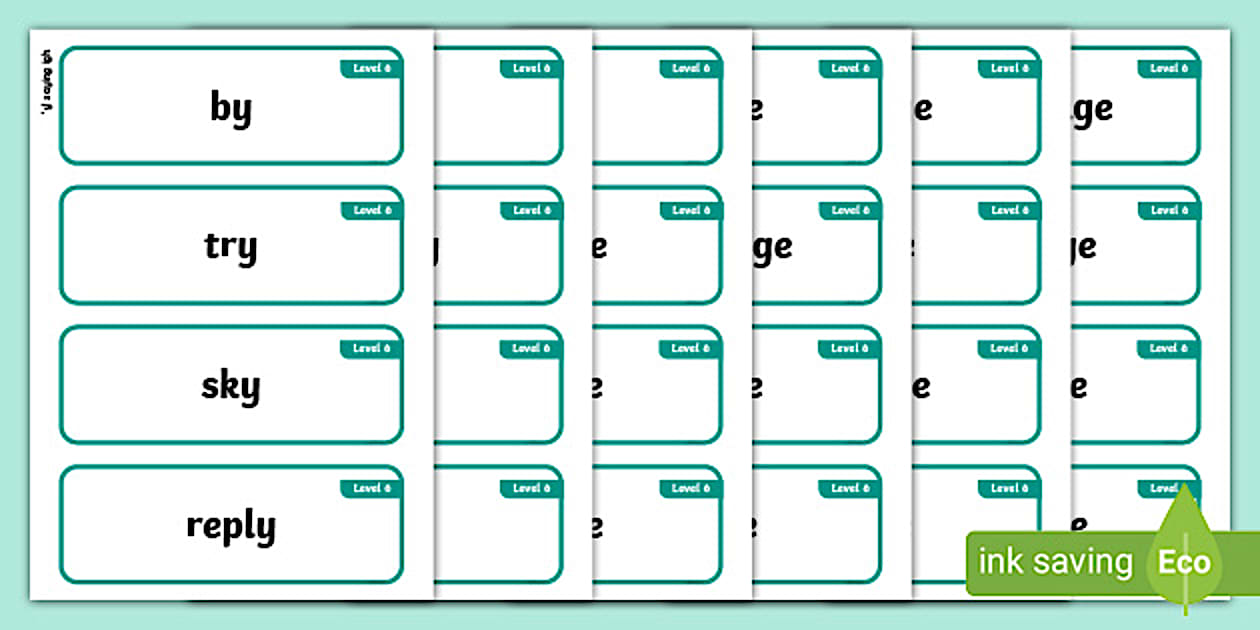 Level 6 Phonics Decodable Word Cards - Year 2 Phonics
