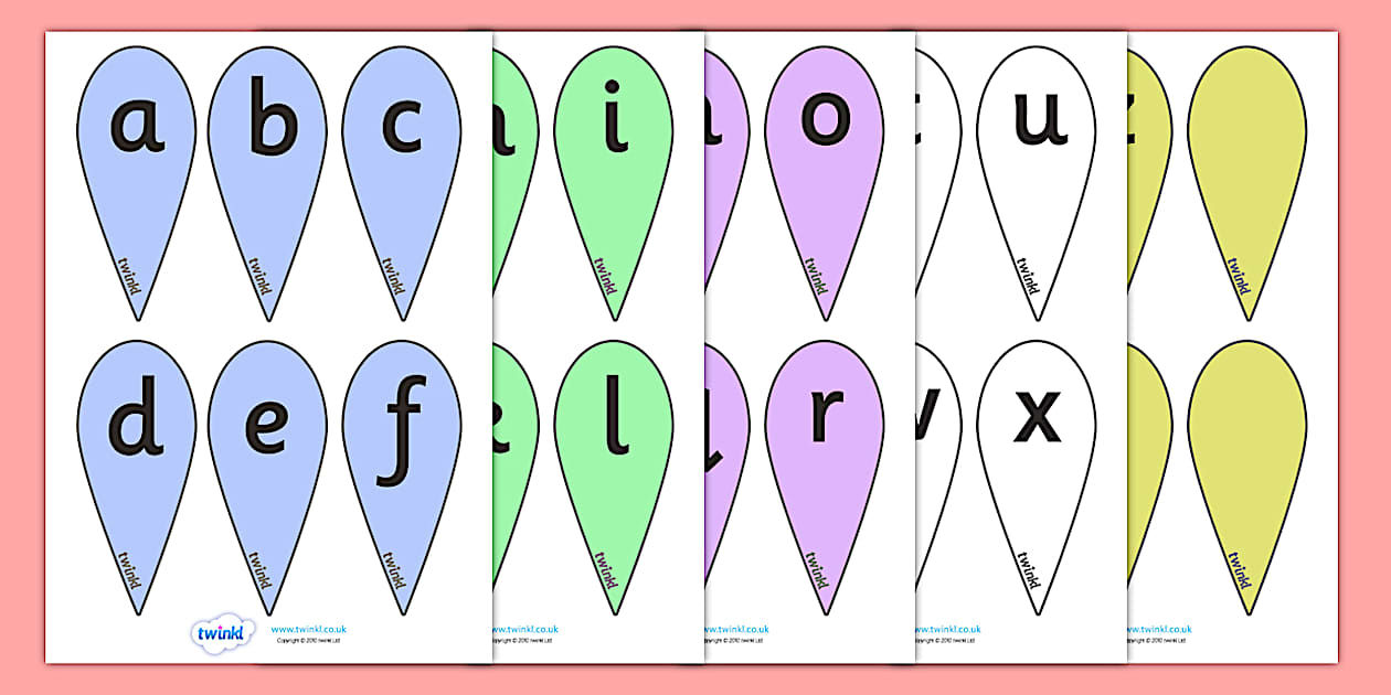 Editable A-Z Letter Fans (Lowercase) - Twinkl