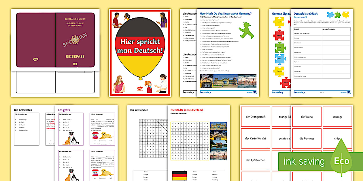 Languages Open Evening German Resources - Twinkl