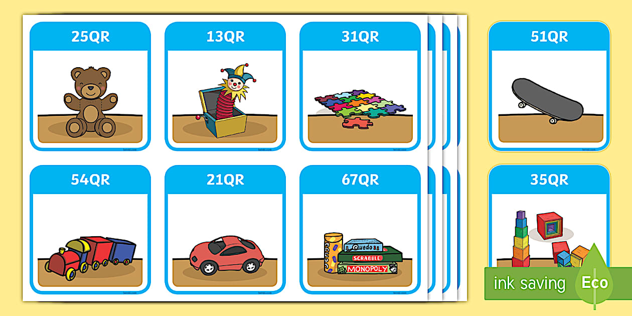 Money Toy Shop Labels QR (teacher made) - Twinkl