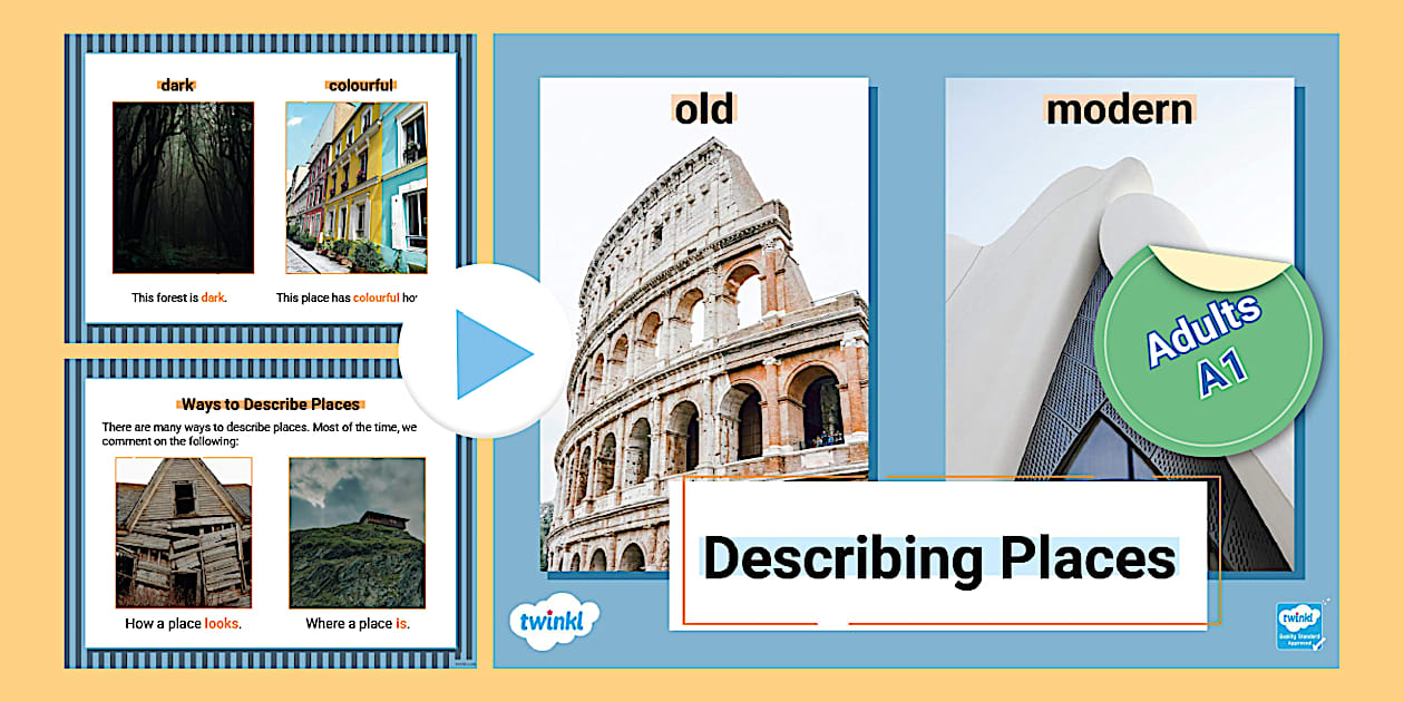 ESL Describing Places PowerPoint [Adults, A1] (teacher made)