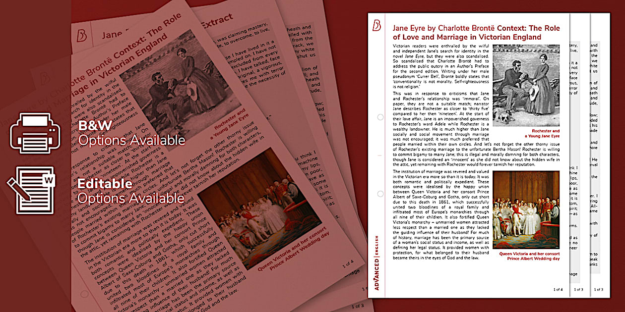 Theme of Love and Marriage in Jane Eyre | Revision Pack