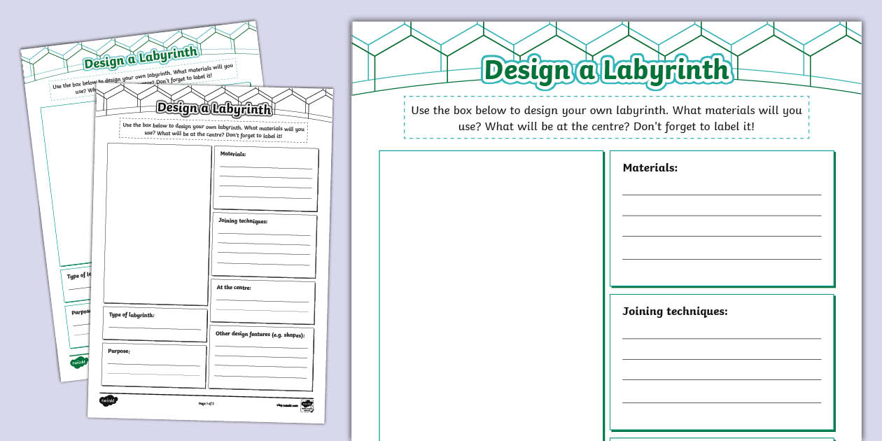 Design a Labyrinth Worksheet - Twinkl Ancient Greece