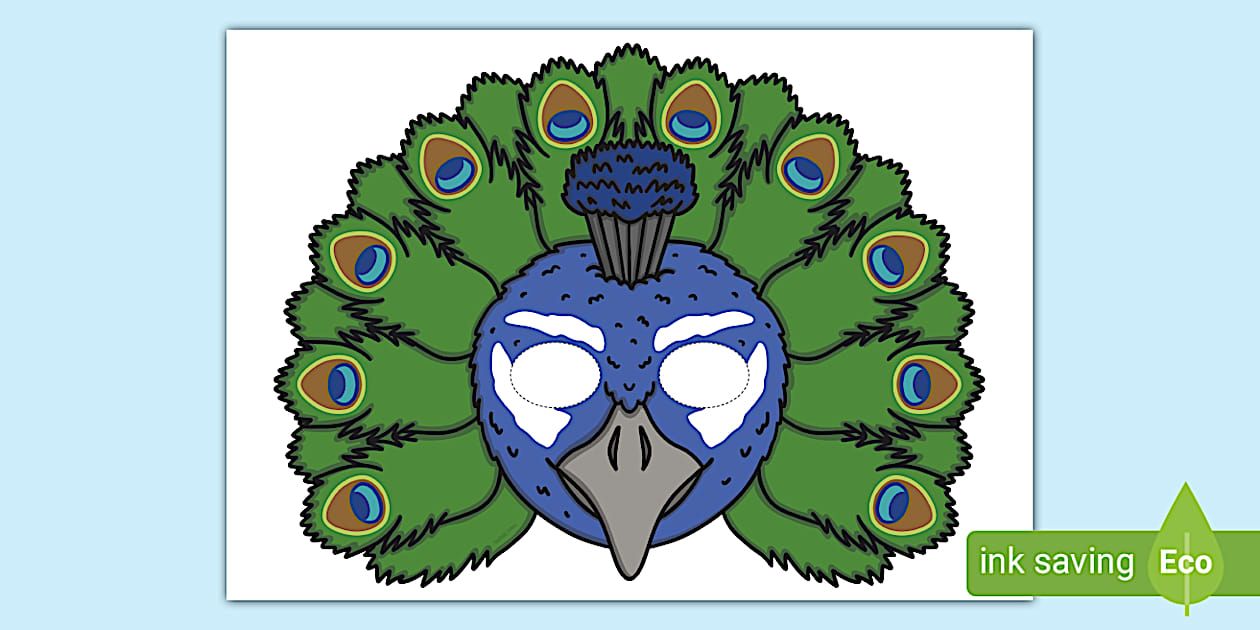 Peacock Role-Play Mask - Twinkl - KS1