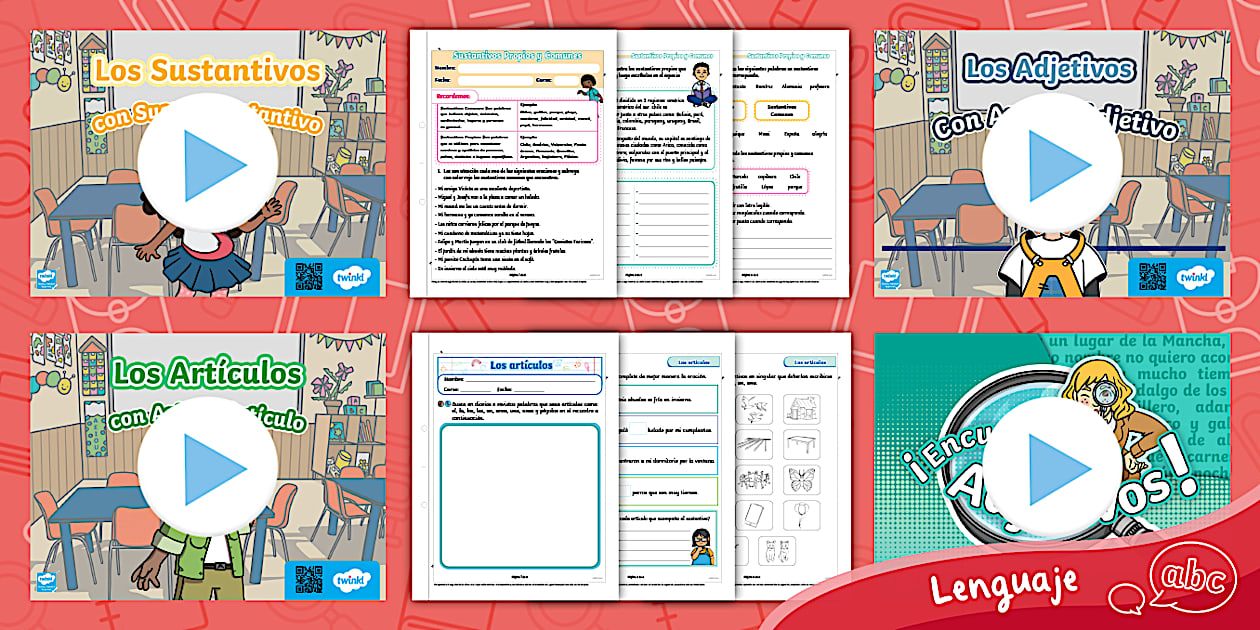 Pack de Gramática: Sustantivos, Adjetivos y Artículos