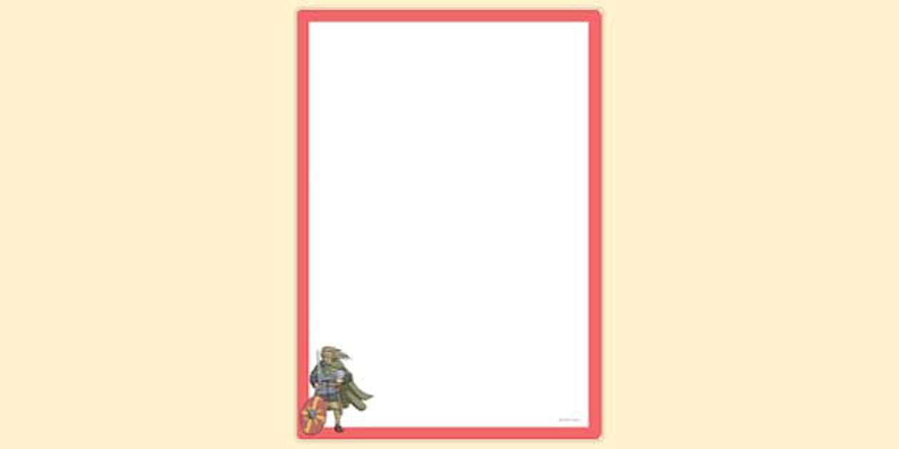 Simple Blank Viking Page Border | Page Borders | Twinkl