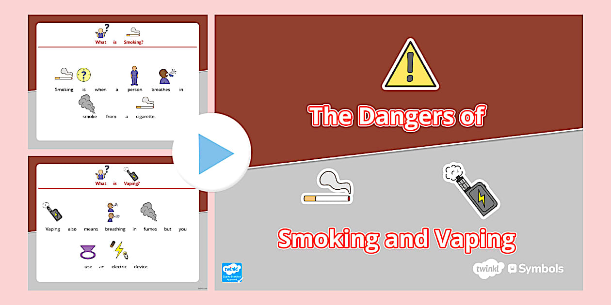 Twinkl Symbols: Older Learners: The Dangers of Smoking and Vaping