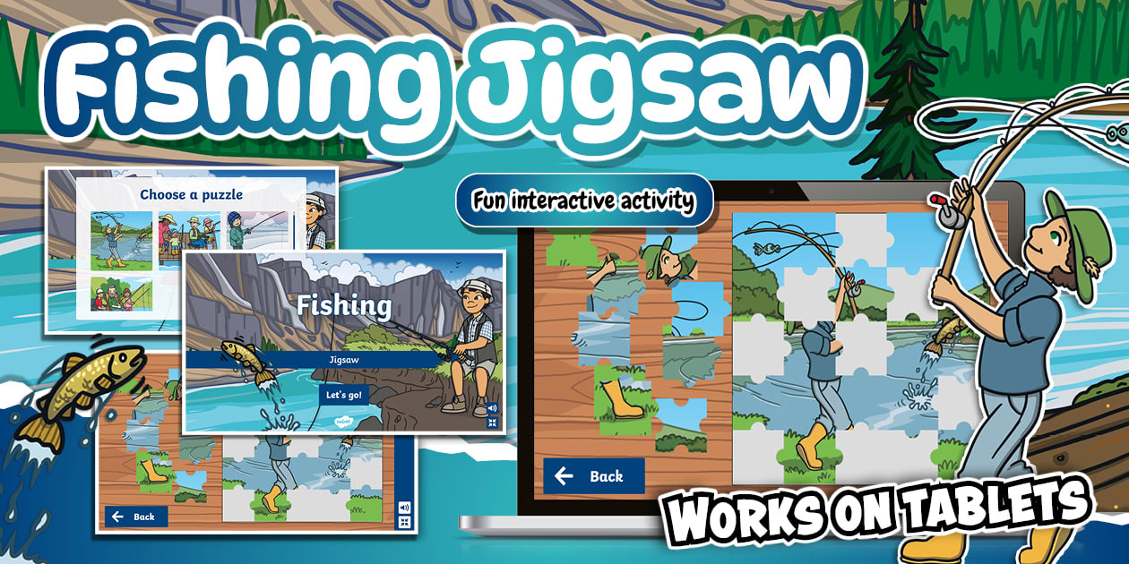 Fishing Interactive Jigsaw Puzzle - Twinkl Ireland