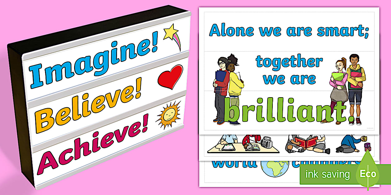 Motivational Quotes Light Box Inserts | Primary Resources